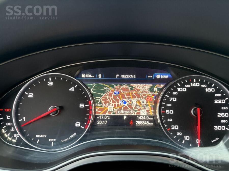 Black Audi A6 2016 in Rezekne, with an engine capacity of 3.00 L and mileage of 255 thousand km for 14750 €, photo 17 on AUTOMOTO.COM.LV