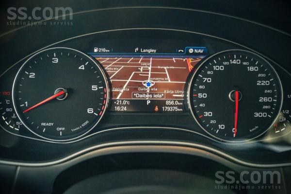 Audi A6 2016 Rīga vietnē Melns Audi A6 2016 Rīga, ar dzinēja tilpumu 3.00 L un nobraukumu 179 tūkst. km par 14990 €, foto 9 vietnē AUTOMOTO.COM.LV