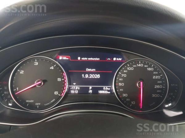 Black Audi A6 2016 in Tukums, with an engine capacity of 3.00 L and mileage of 181 thousand km for 13990 €, photo 7 on AUTOMOTO.COM.LV