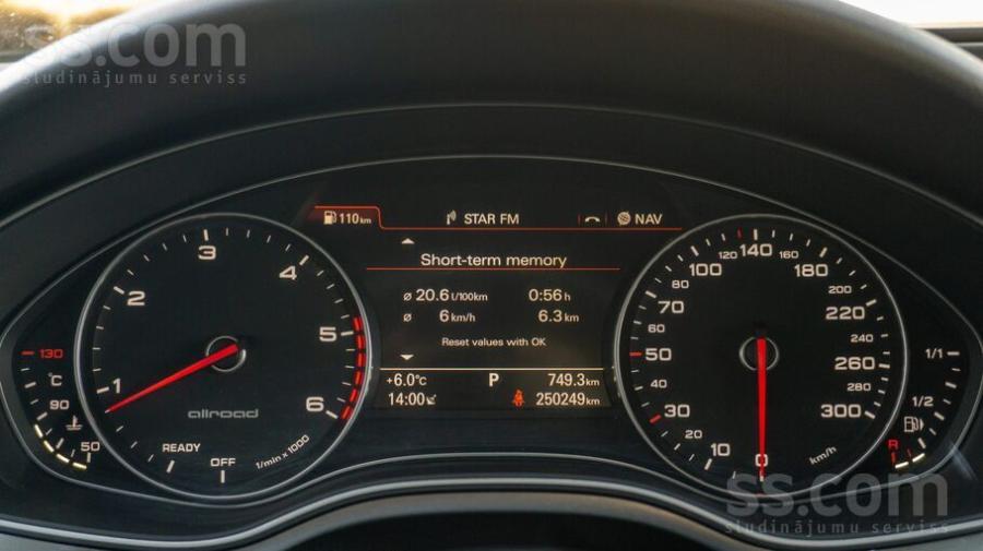 Black Audi A6 2016 in Riga, with an engine capacity of 3.00 L and mileage of 250 thousand km for 14990 €, photo 25 on AUTOMOTO.COM.LV