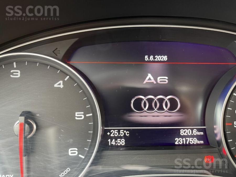 Black Audi A6 2017 in Jelgava, with an engine capacity of 2.00 L and mileage of 231 thousand km for 12900 €, photo 10 on AUTOMOTO.COM.LV