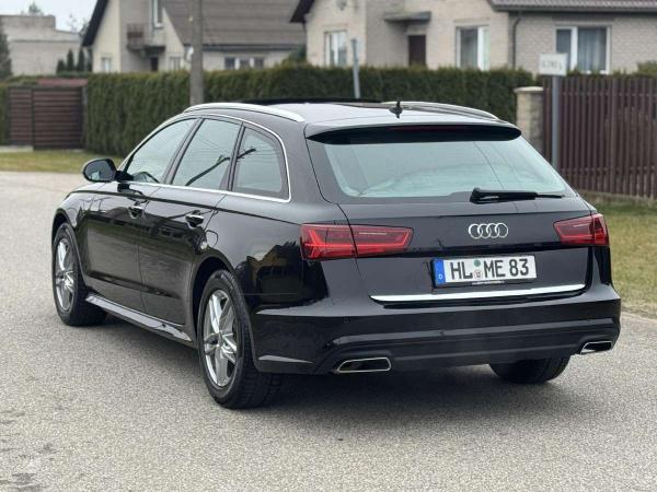 Black Audi A6 2018 in Vilnius, with an engine capacity of 2.00 L and mileage of 270 thousand km for 14450 €, photo 6 on AUTOMOTO.COM.LV