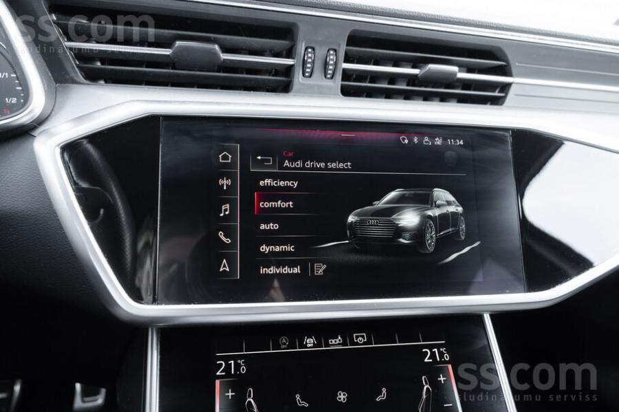 Black Audi A6 2019 in Riga, with an engine capacity of 2.00 L and mileage of 119 thousand km for 26900 €, photo 21 on AUTOMOTO.COM.LV