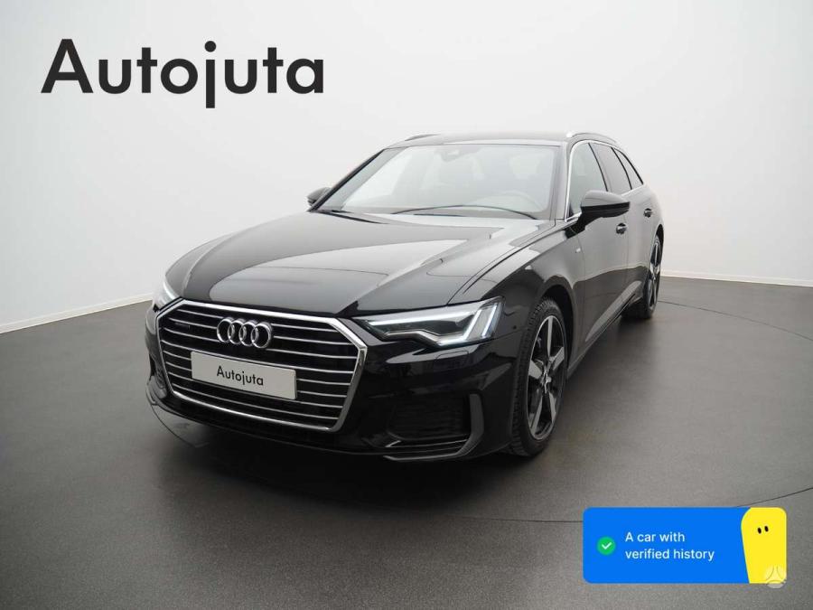 Black Audi A6 2019 in Vilnius, with an engine capacity of 1.98 L and mileage of 83 thousand km for 25300 €, photo 1 on AUTOMOTO.COM.LV