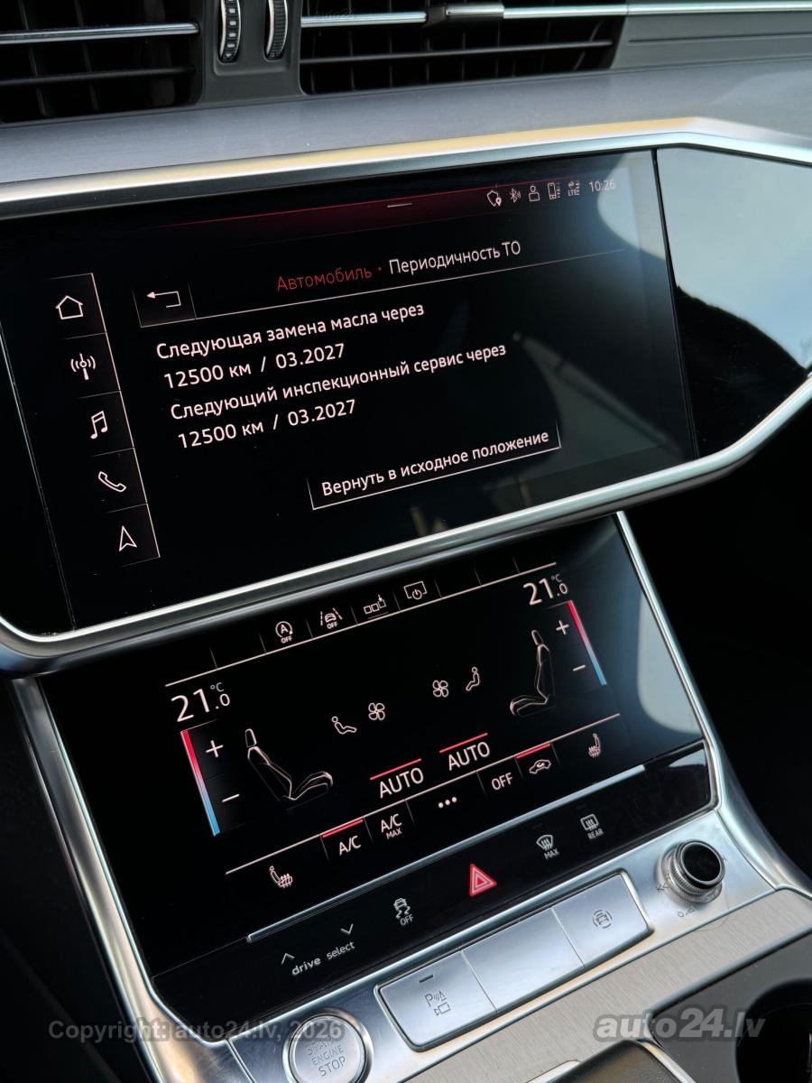 Black Audi A6 2019 in Tallinn, with an engine capacity of 3.00 L and mileage of 189 thousand km for 28900 €, photo 13 on AUTOMOTO.COM.LV