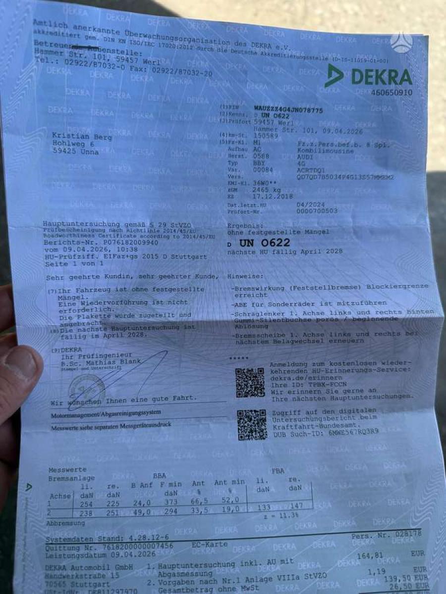Черный Ауди А6 2019 в Юрбаркас, объемом двигателя 3.00 л и пробегом 150 тыс. км за 18999 €, фото 27 на AUTOMOTO.COM.LV