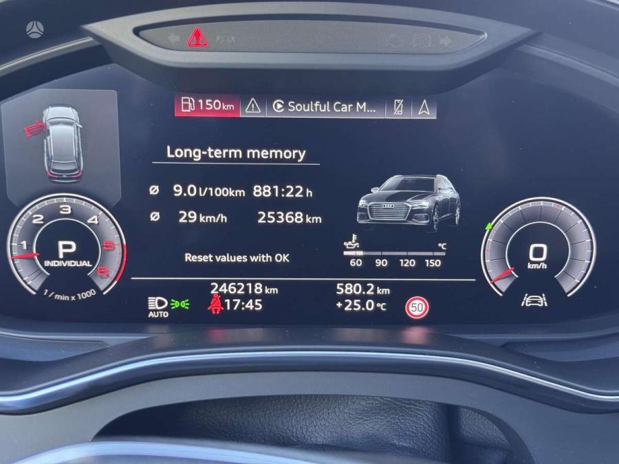 Black Audi A6 2019 in Vilnius, with an engine capacity of 3.00 L and mileage of 246 thousand km for 24900 €, photo 25 on AUTOMOTO.COM.LV
