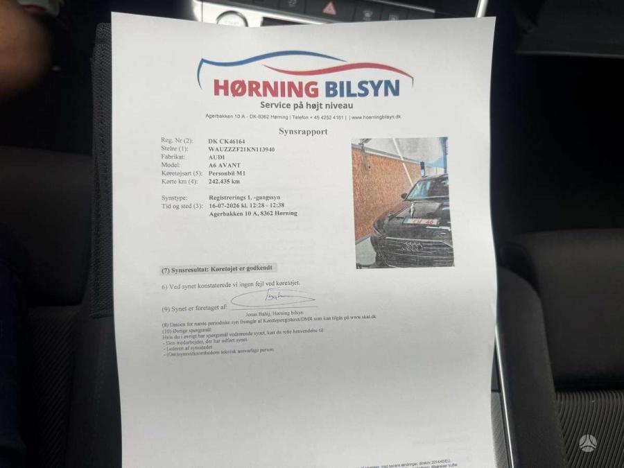 Black Audi A6 2019 in Panevezys, with an engine capacity of 1.97 L and mileage of 242 thousand km for 17200 €, photo 29 on AUTOMOTO.COM.LV
