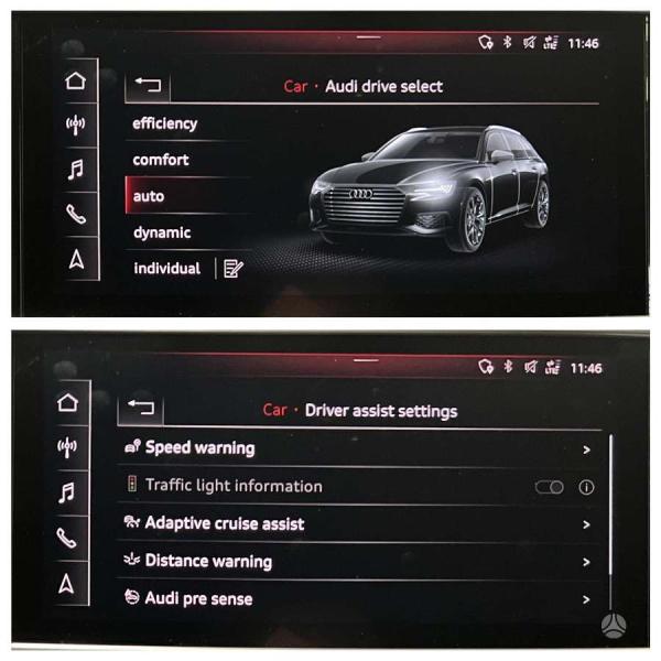 Black Audi A6 2020 in Kaunas, with an engine capacity of 2.97 L and mileage of 186 thousand km for 29500 €, photo 10 on AUTOMOTO.COM.LV