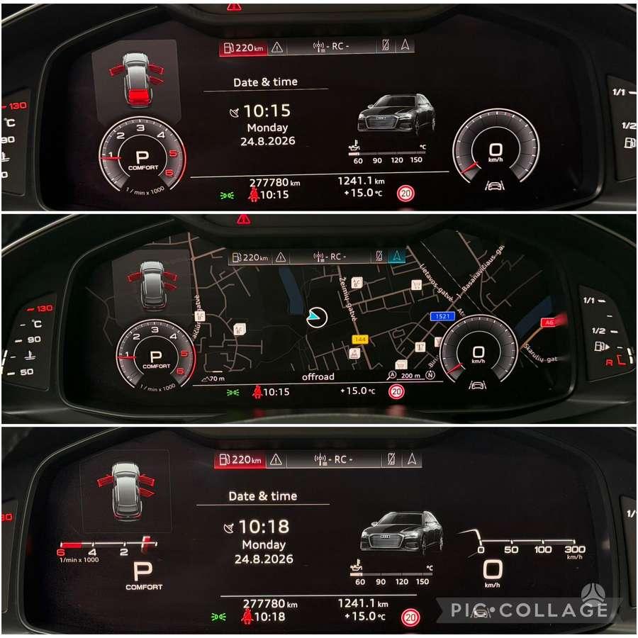 Black Audi A6 2020 in Jonava, with an engine capacity of 1.97 L and mileage of 270 thousand km for 22600 €, photo 25 on AUTOMOTO.COM.LV