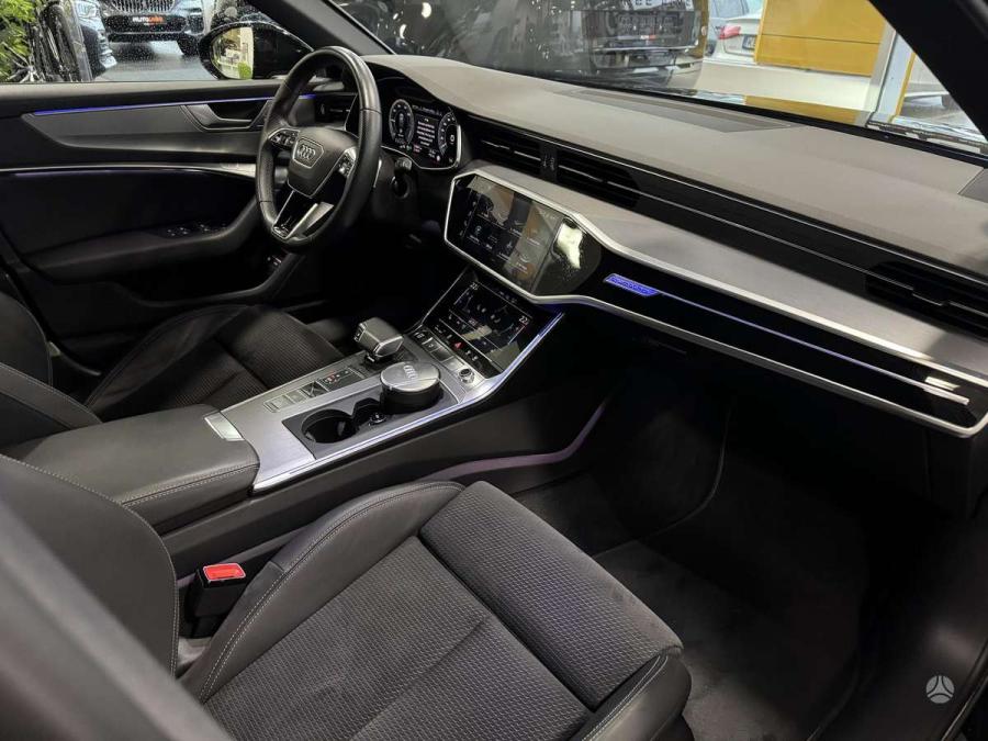 Black Audi A6 2021 in Vilnius, with an engine capacity of 2.00 L and mileage of 111 thousand km for 34989 €, photo 10 on AUTOMOTO.COM.LV