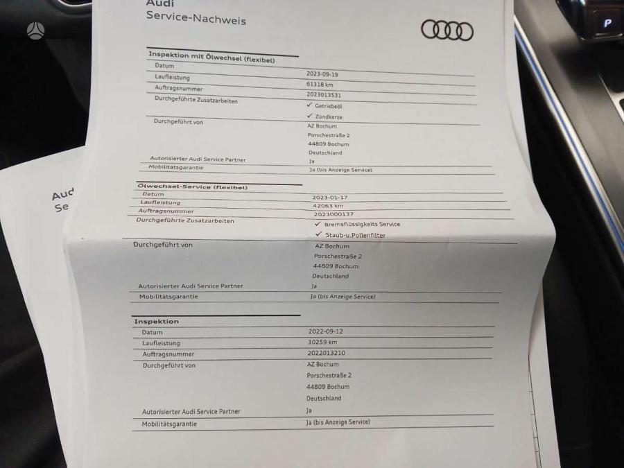 Black Audi A6 2021 in Vilnius, with an engine capacity of 2.00 L and mileage of 111 thousand km for 34989 €, photo 36 on AUTOMOTO.COM.LV
