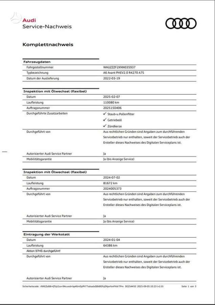 Black Audi A6 2022 in Vilnius, with an engine capacity of 2.00 L and mileage of 115 thousand km for 35490 €, photo 40 on AUTOMOTO.COM.LV