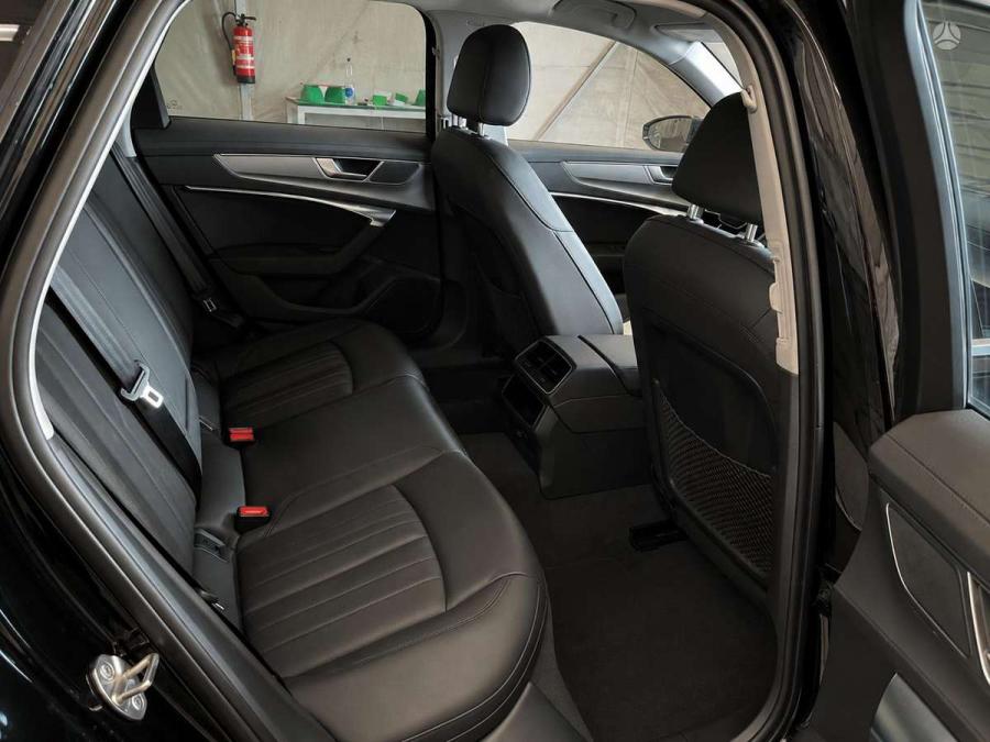 Black Audi A6 2022 in Vilnius, with an engine capacity of 1.98 L and mileage of 50 thousand km for 30500 €, photo 7 on AUTOMOTO.COM.LV