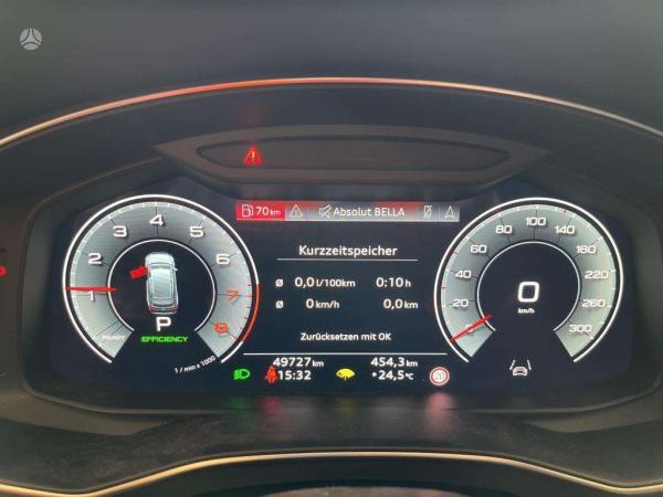 Black Audi A6 2022 in Vilnius, with an engine capacity of 1.98 L and mileage of 50 thousand km for 30500 €, photo 8 on AUTOMOTO.COM.LV