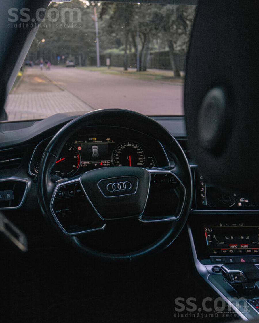 Black Audi A6 2022 in Riga, with an engine capacity of 2.00 L and mileage of 158 thousand km for 21500 €, photo 13 on AUTOMOTO.COM.LV