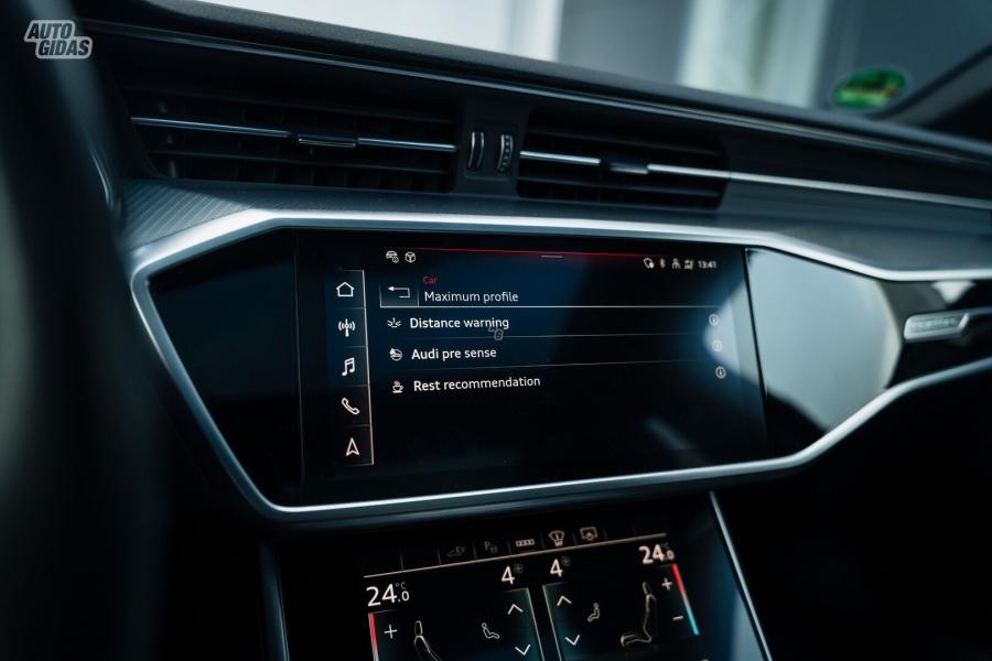 Black Audi A6 2022 in Vilnius, with an engine capacity of 2.00 L and mileage of 72 thousand km for 29000 €, photo 30 on AUTOMOTO.COM.LV