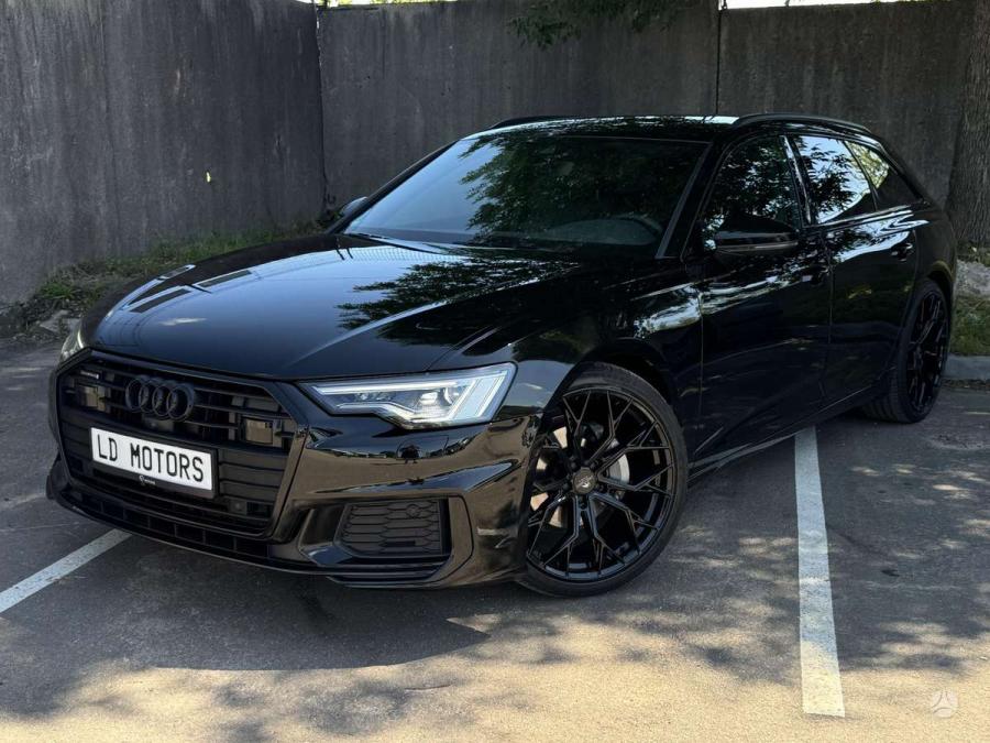 Black Audi A6 2023 in Vilnius, with an engine capacity of 1.97 L and mileage of 88 thousand km for 35590 €, photo 1 on AUTOMOTO.COM.LV