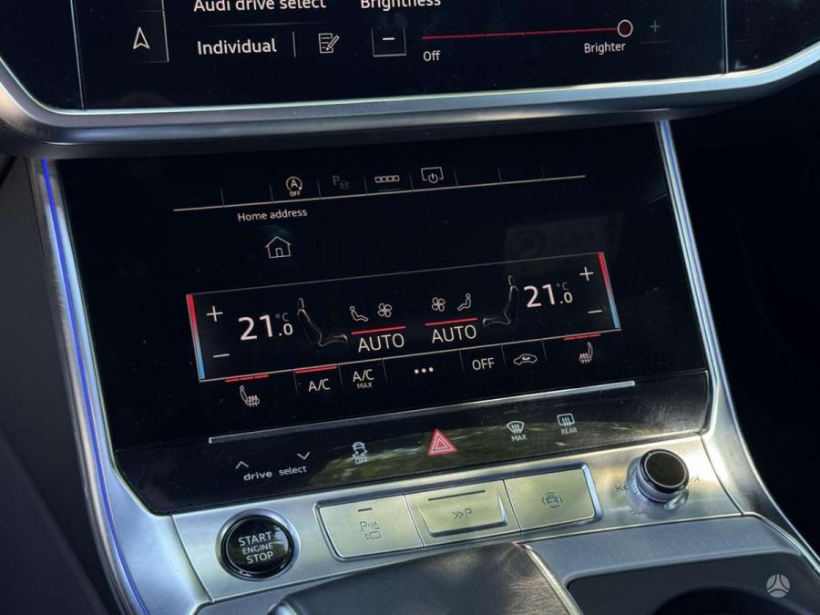 Black Audi A6 2023 in Vilnius, with an engine capacity of 1.97 L and mileage of 88 thousand km for 35590 €, photo 19 on AUTOMOTO.COM.LV