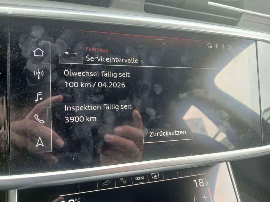 Black Audi A6 2023 in Vilnius, with an engine capacity of 1.98 L and mileage of 124 thousand km for 33333 €, photo 10 on AUTOMOTO.COM.LV