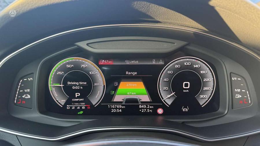 Black Audi A6 2023 in Vilnius, with an engine capacity of 1.98 L and mileage of 117 thousand km for 29490 €, photo 14 on AUTOMOTO.COM.LV
