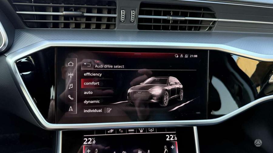 Black Audi A6 2023 in Vilnius, with an engine capacity of 1.98 L and mileage of 117 thousand km for 29490 €, photo 28 on AUTOMOTO.COM.LV