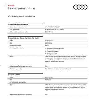 Black Audi A6 2023 in Vilnius, with an engine capacity of 1.98 L and mileage of 117 thousand km for 29490 €, photo 32 on AUTOMOTO.COM.LV
