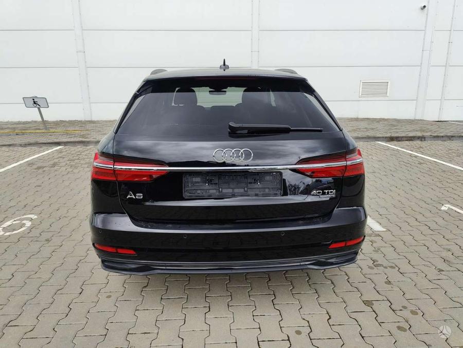 Black Audi A6 2024 in Kaunas, with an engine capacity of 1.97 L and mileage of 23 thousand km for 32990 €, photo 6 on AUTOMOTO.COM.LV