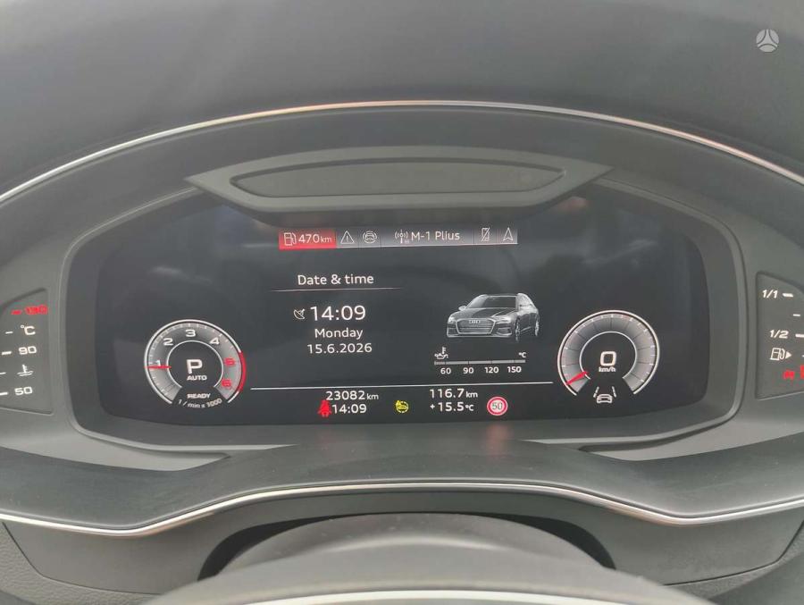 Black Audi A6 2024 in Kaunas, with an engine capacity of 1.97 L and mileage of 23 thousand km for 32990 €, photo 9 on AUTOMOTO.COM.LV
