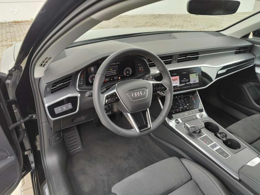 Black Audi A6 2024 in Kaunas, with an engine capacity of 1.97 L and mileage of 23 thousand km for 32990 €, photo 10 on AUTOMOTO.COM.LV