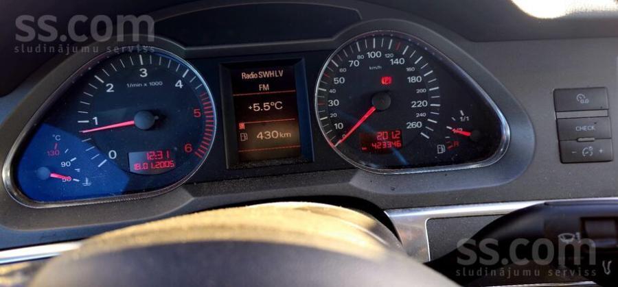 Blue Audi A6 2005 in Riga, with an engine capacity of 2.70 L and mileage of 442 thousand km for 2100 €, photo 11 on AUTOMOTO.COM.LV