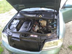 Blue Audi A6 1998 in Vilnius, with an engine capacity of 1.80 L and mileage of 321 thousand km for 950 €, photo 6 on AUTOMOTO.COM.LV