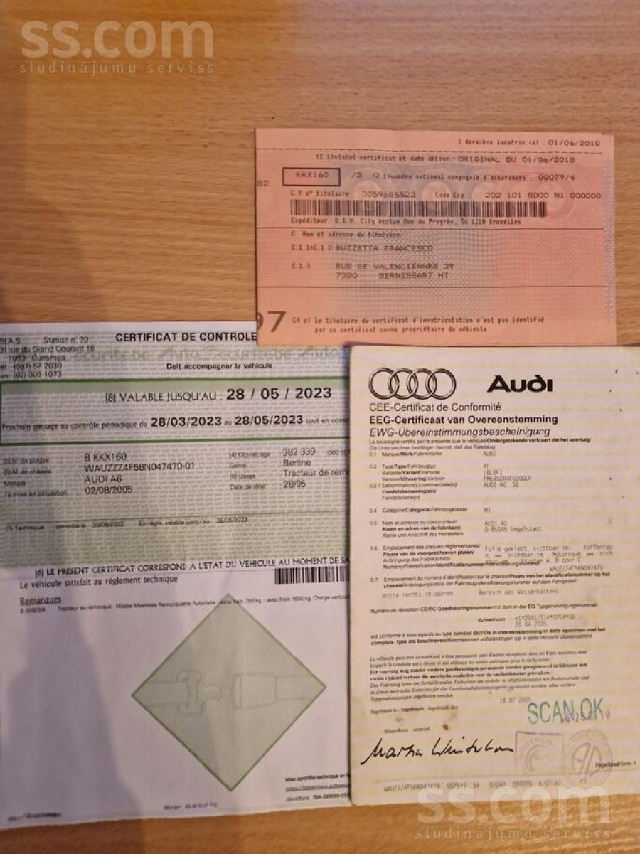 Zils Audi A6 2005 Bauska, ar dzinēja tilpumu 2.00 L un nobraukumu 399 tūkst. km par 3690 €, foto 31 vietnē AUTOMOTO.COM.LV