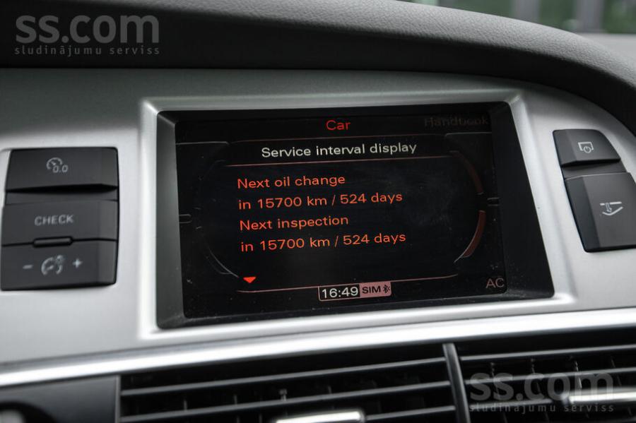 Blue Audi A6 2010 in Tukums, with an engine capacity of 3.00 L and mileage of 338 thousand km for 6895 €, photo 29 on AUTOMOTO.COM.LV