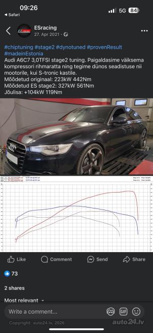 Синий Ауди А6 2012 в Таллин, объемом двигателя 3.00 л и пробегом 160 тыс. км за 16999 €, фото 15 на AUTOMOTO.COM.LV