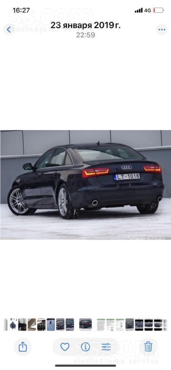 Audi A6 2012 Rīga vietnē Zils Audi A6 2012 Rīga, ar dzinēja tilpumu 3.00 L un nobraukumu 253 tūkst. km par 4000 €, foto 4 vietnē AUTOMOTO.COM.LV