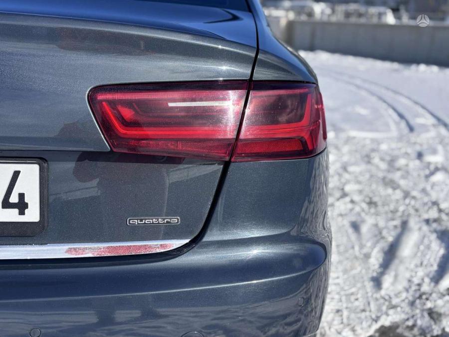 Blue Audi A6 2015 in Vilnius, with an engine capacity of 2.97 L and mileage of 210 thousand km for 11850 €, photo 14 on AUTOMOTO.COM.LV