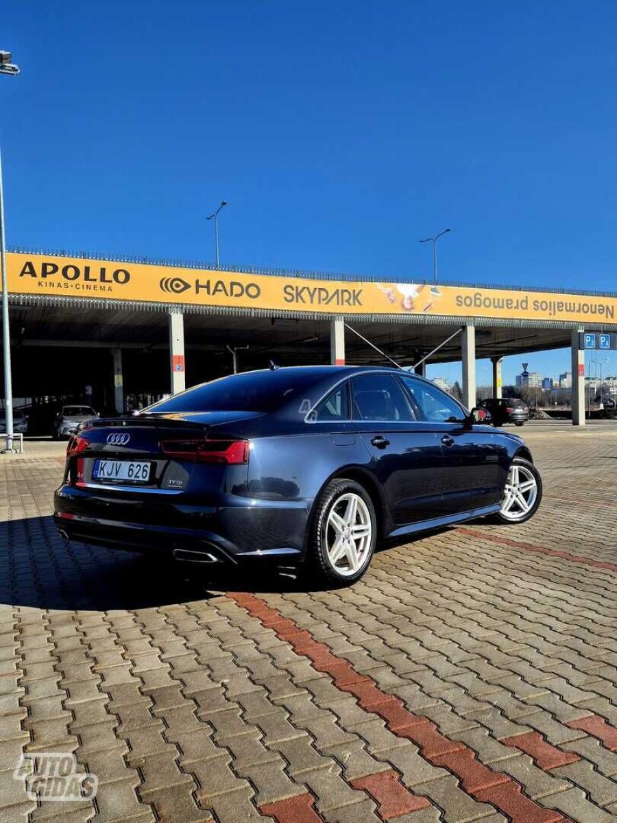 Blue Audi A6 2018 in Vilnius, with an engine capacity of 2.00 L and mileage of 67 thousand km for 19444 €, photo 8 on AUTOMOTO.COM.LV