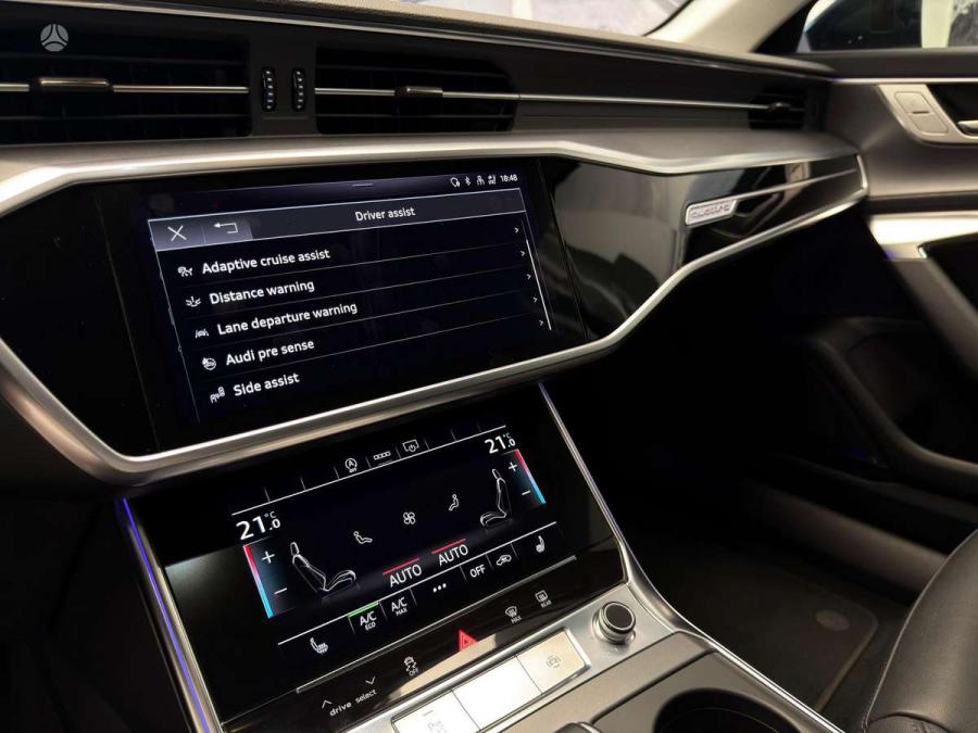 Blue Audi A6 2022 in Kaunas, with an engine capacity of 1.97 L and mileage of 70 thousand km for 38500 €, photo 16 on AUTOMOTO.COM.LV