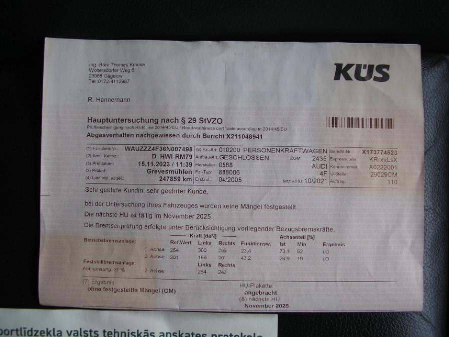 Zils Audi A6 2005 Rīga, ar dzinēja tilpumu 3.00 L un nobraukumu 250 tūkst. km par 5350 €, foto 4 vietnē AUTOMOTO.COM.LV