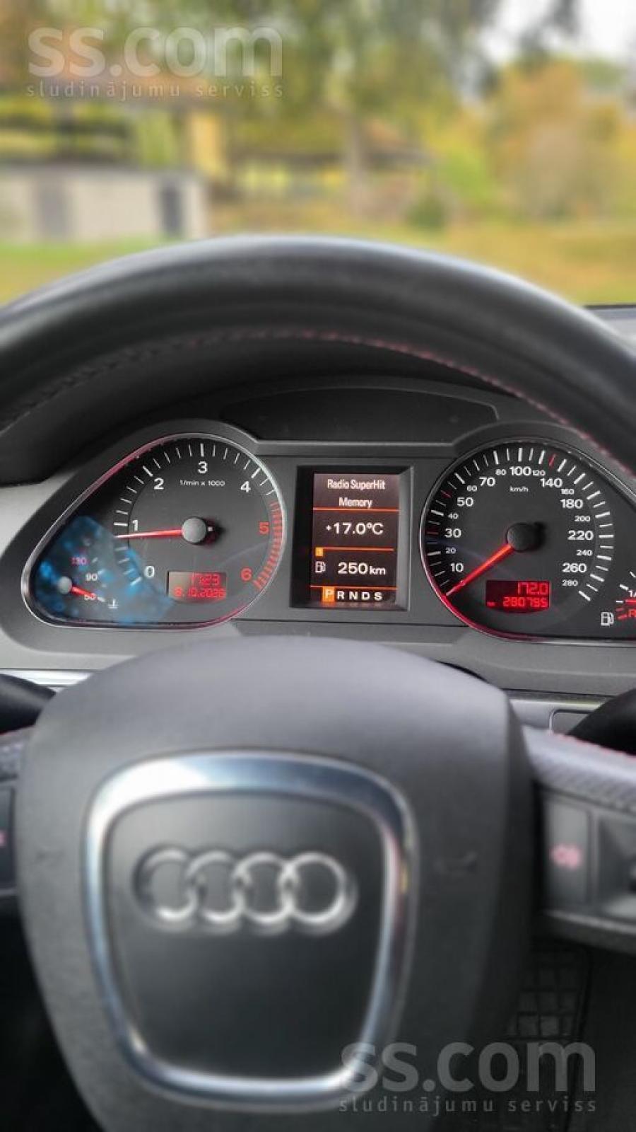 Blue Audi A6 2005 in Ventspils, with an engine capacity of 3.00 L and mileage of 281 thousand km for 2600 €, photo 12 on AUTOMOTO.COM.LV