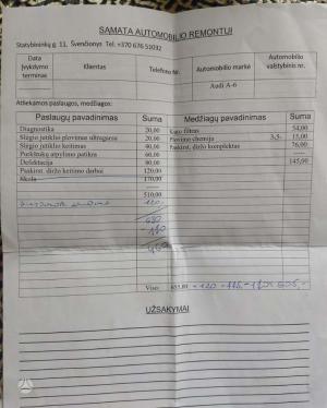 Синий Ауди А6 2006 в Вильнюс, объемом двигателя 2.70 л и пробегом 332 тыс. км за 3200 €, фото 14 на AUTOMOTO.COM.LV