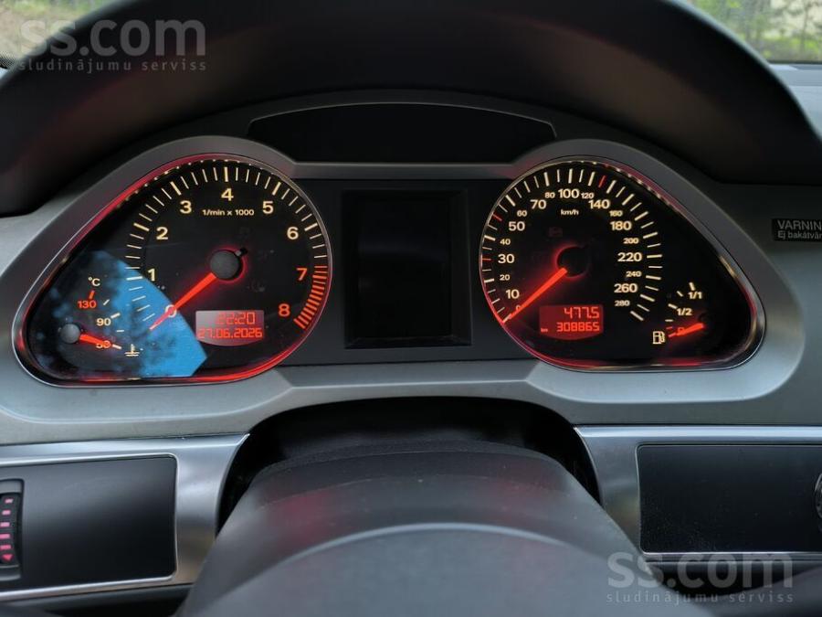 Blue Audi A6 2006 in Riga, with an engine capacity of 2.40 L and mileage of 309 thousand km for 1250 €, photo 9 on AUTOMOTO.COM.LV