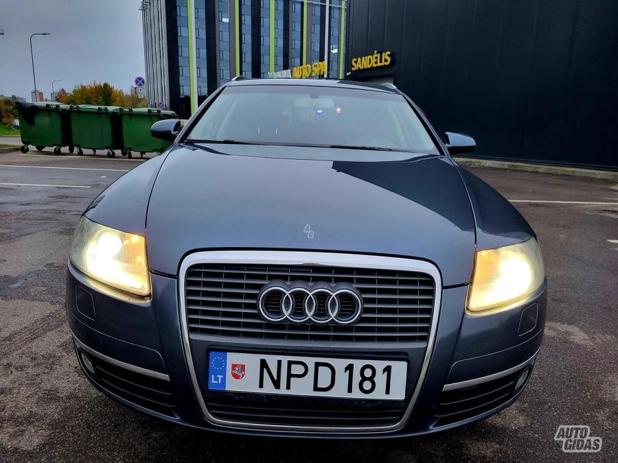 Blue Audi A6 2007 in Vilnius, with an engine capacity of 2.00 L and mileage of 313 thousand km for 2250 €, photo 8 on AUTOMOTO.COM.LV