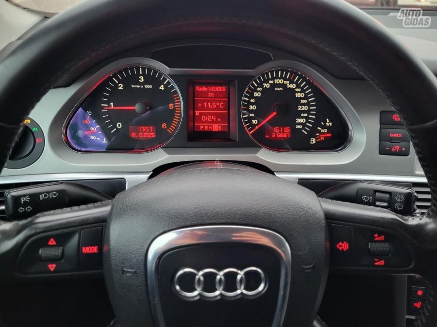 Blue Audi A6 2007 in Vilnius, with an engine capacity of 2.00 L and mileage of 313 thousand km for 2250 €, photo 15 on AUTOMOTO.COM.LV