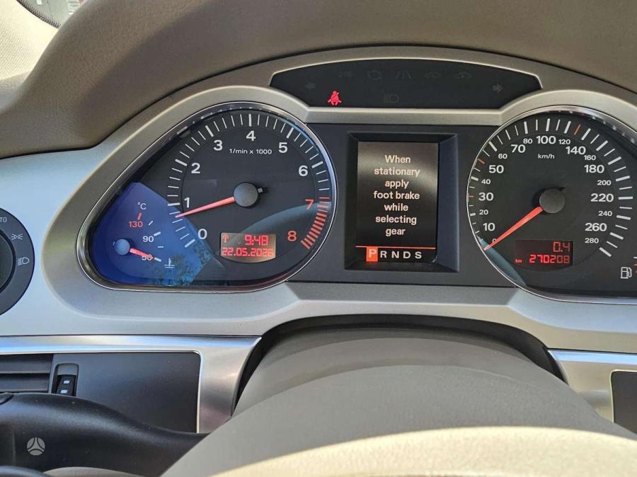 Blue Audi A6 2008 in Kaunas, with an engine capacity of 4.16 L and mileage of 270 thousand km for 8000 €, photo 24 on AUTOMOTO.COM.LV