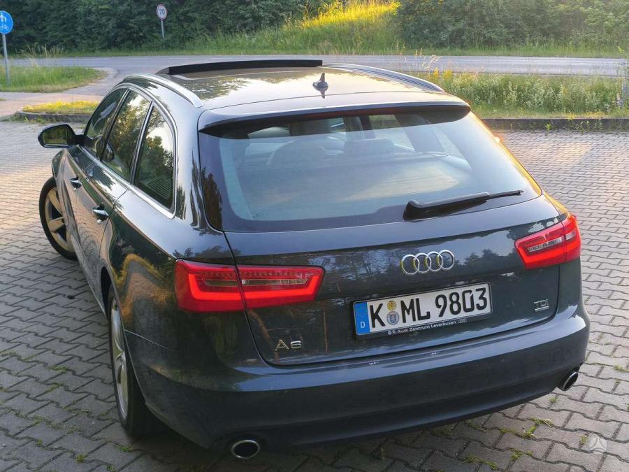Blue Audi A6 2013 in Vilnius, with an engine capacity of 2.97 L and mileage of 290 thousand km for 11990 €, photo 8 on AUTOMOTO.COM.LV