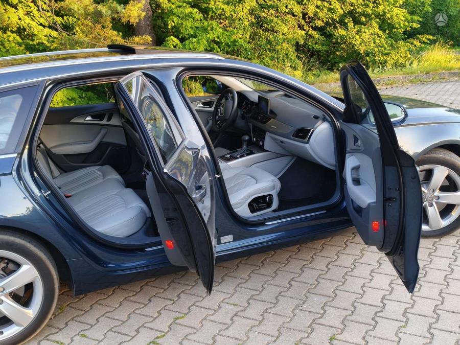 Blue Audi A6 2013 in Vilnius, with an engine capacity of 2.97 L and mileage of 290 thousand km for 11990 €, photo 27 on AUTOMOTO.COM.LV