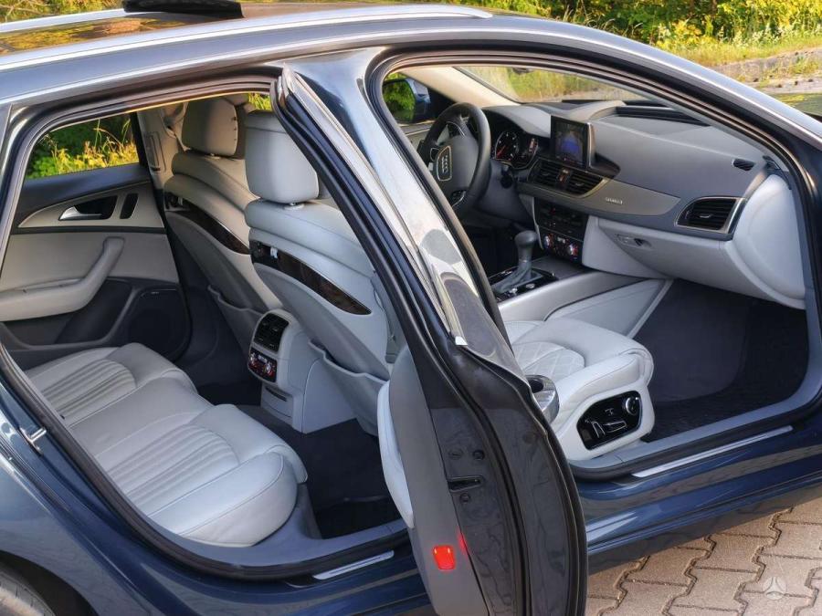 Blue Audi A6 2013 in Vilnius, with an engine capacity of 2.97 L and mileage of 290 thousand km for 11990 €, photo 28 on AUTOMOTO.COM.LV