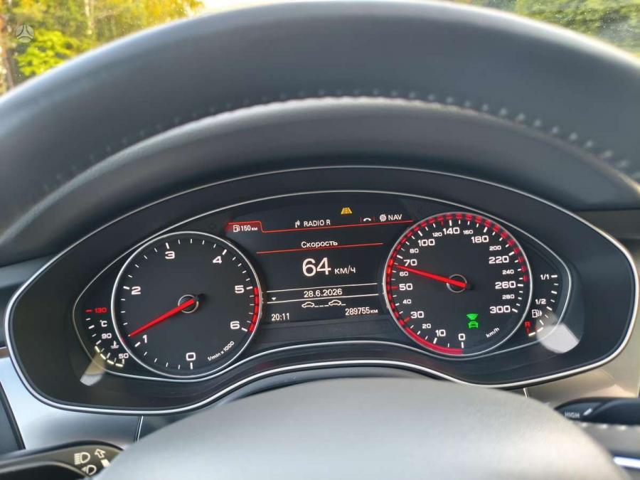 Blue Audi A6 2013 in Vilnius, with an engine capacity of 2.97 L and mileage of 290 thousand km for 11990 €, photo 31 on AUTOMOTO.COM.LV
